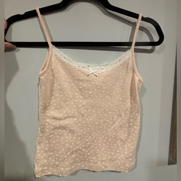 Brandy Melville | Tops | Brandy Floral Lace Tank | Poshmark